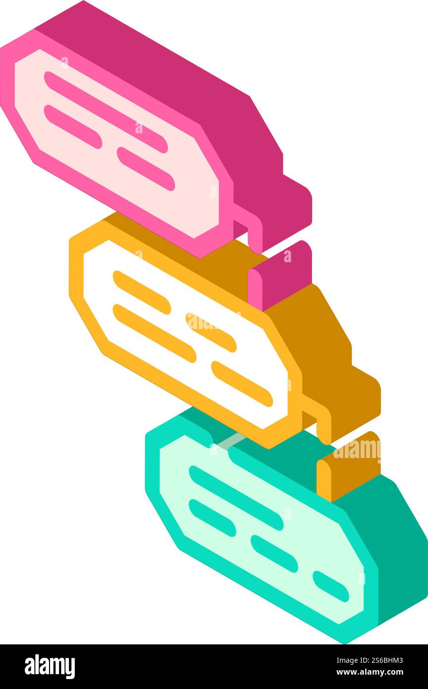 analysis sequence isometric icon vector. analysis sequence sign ...