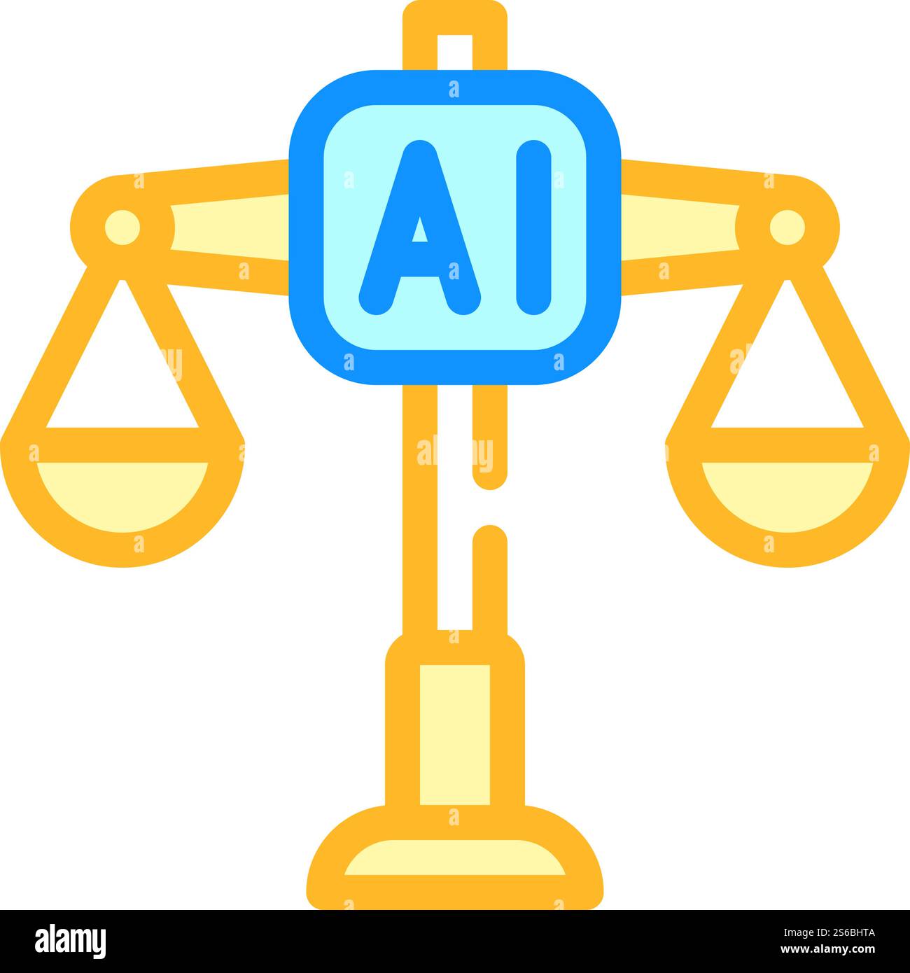 scales artificial intelligence color icon vector. scales artificial ...