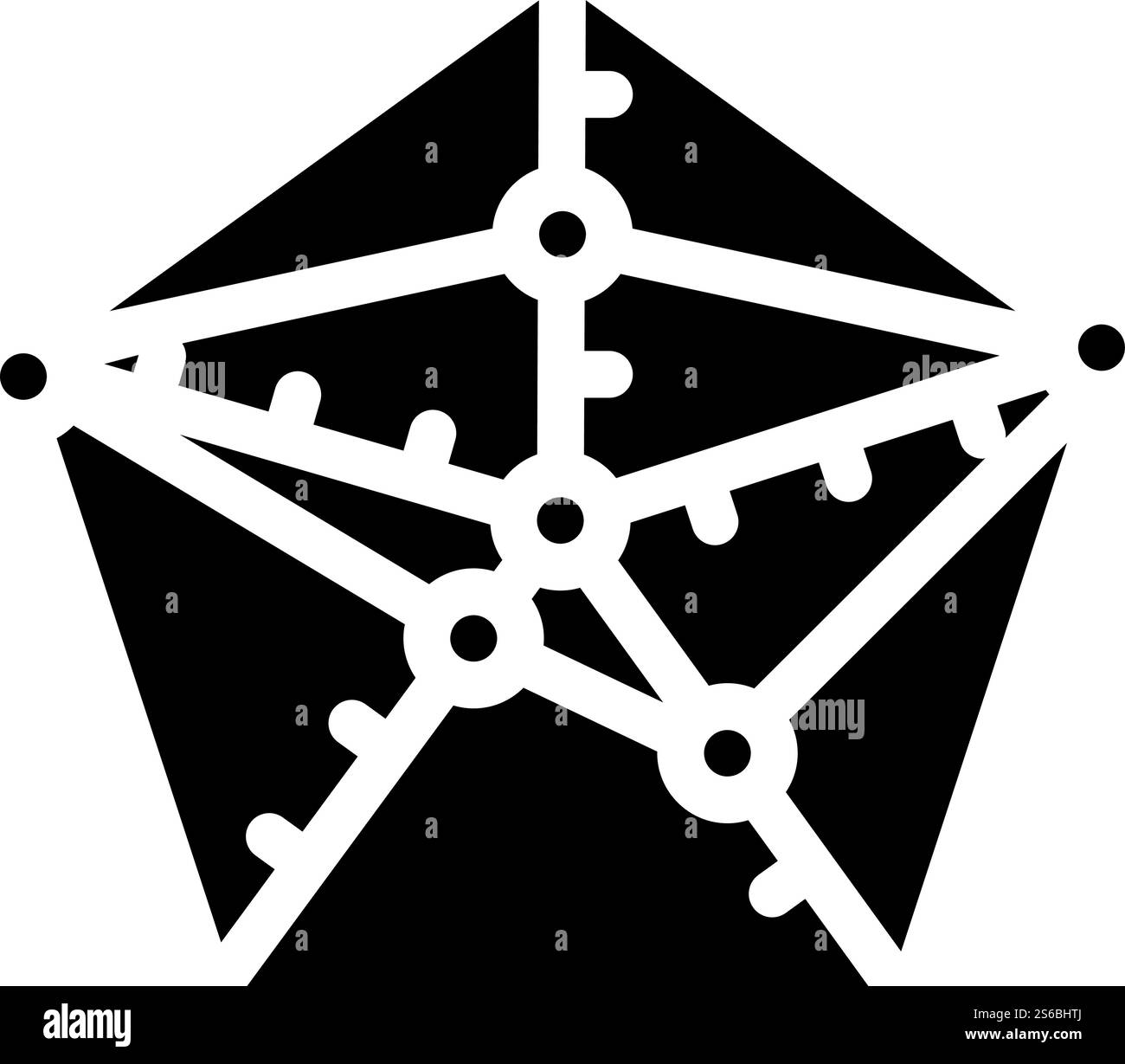 radar chart glyph icon vector. radar chart sign. isolated contour ...