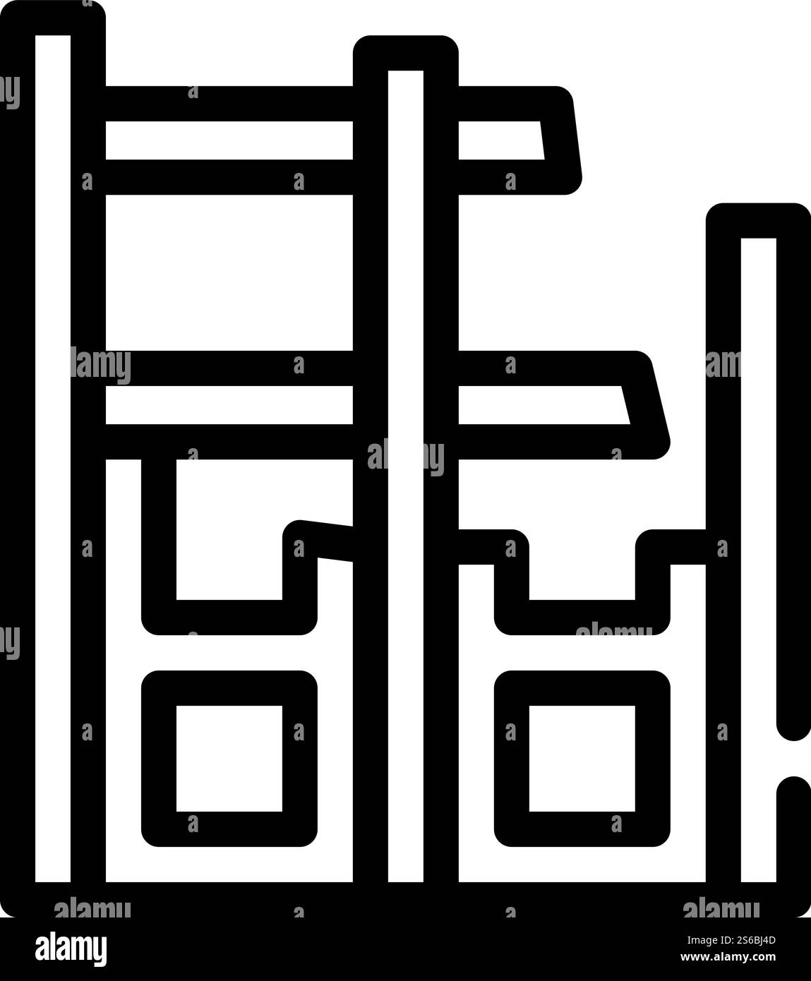 building contruction line icon vector. building contruction sign ...