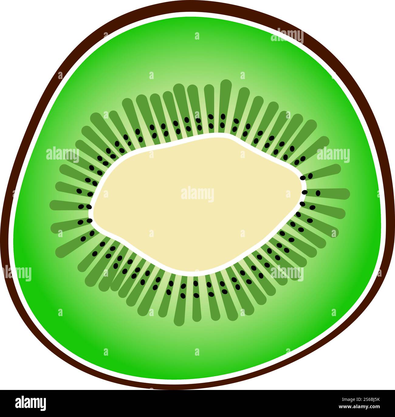 Icon Of Kiwi In Ui Colors. Flat Color Design. Vector Illustration Stock ...