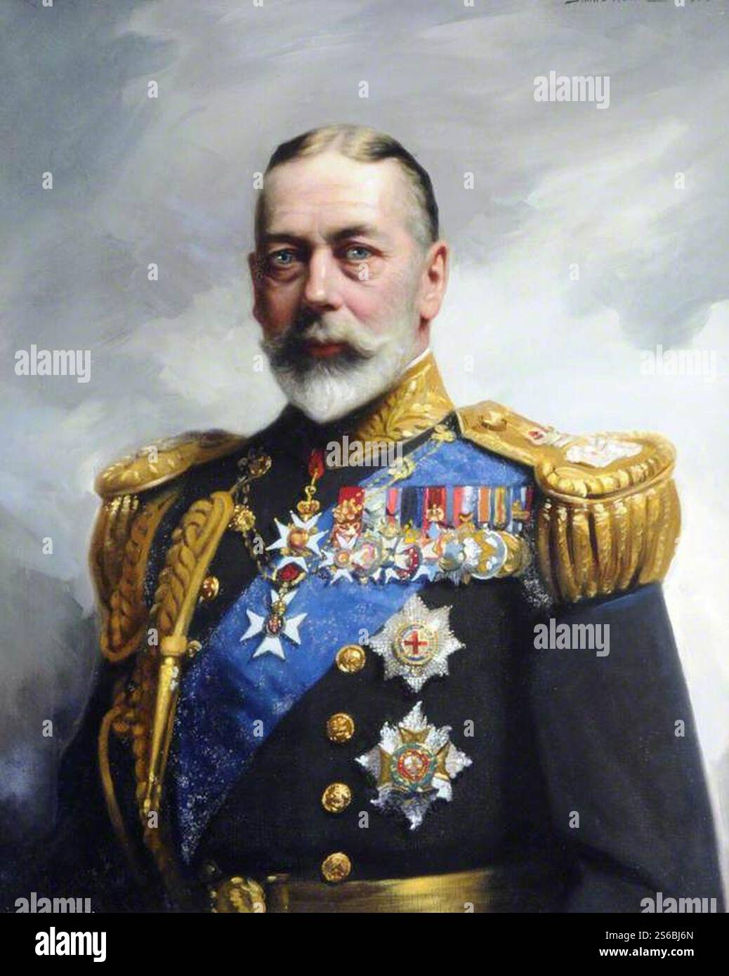 George V, painting by John St Helier Lander Stock Photo - Alamy