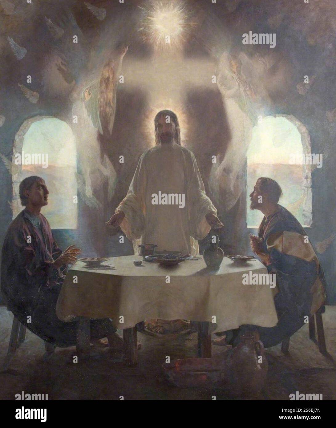 Frederick George Swaish (1879–1931) - The Supper at Emmaus Stock Photo ...