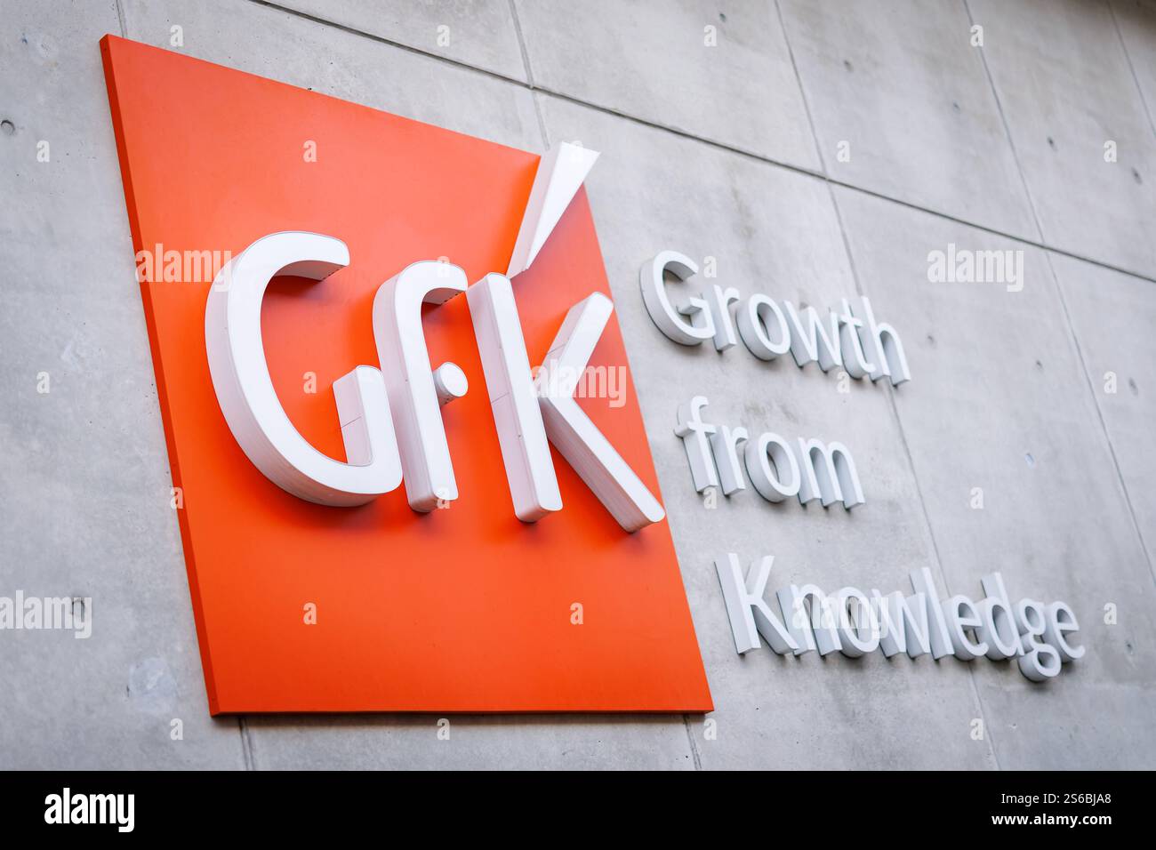 16 January 2025, Bavaria, Nuremberg: The logo of the consumer research ...