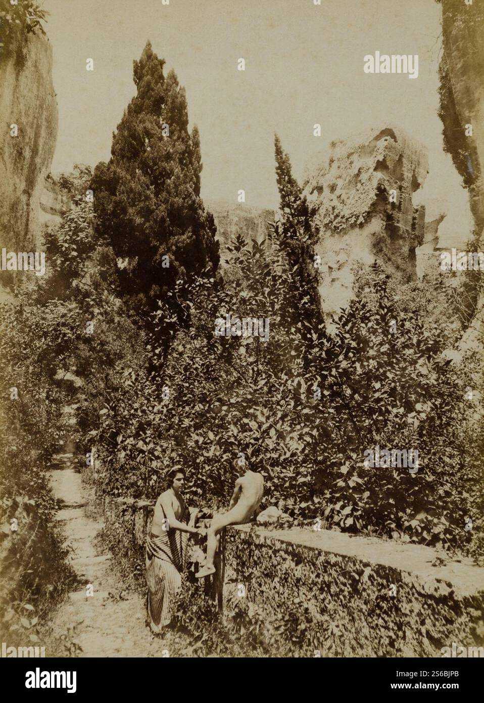 Gloeden, Wilhelm von (1856-1931) - n. 1564 - Sentiero dei Cappuccini a ...