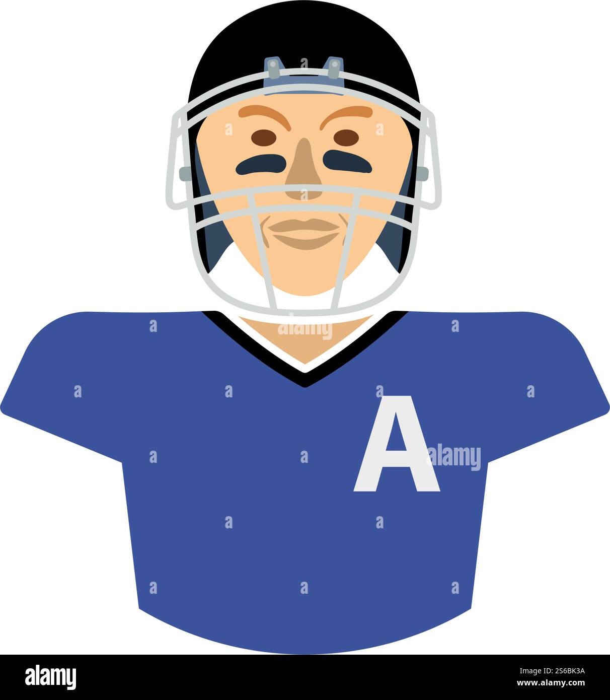 American Football Player Icon. Flat Color Design. Vector Illustration ...