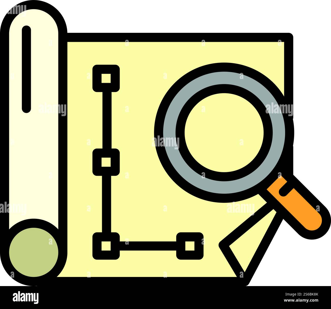 Architect paper draw icon. Outline architect paper draw vector icon for ...