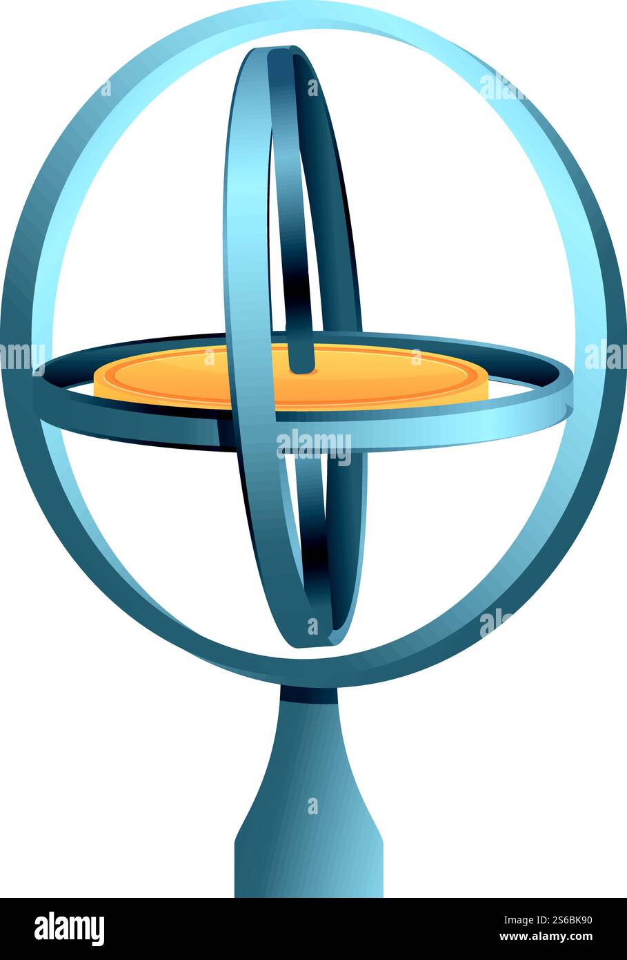 Physics gyroscope icon. Cartoon of physics gyroscope vector icon for ...