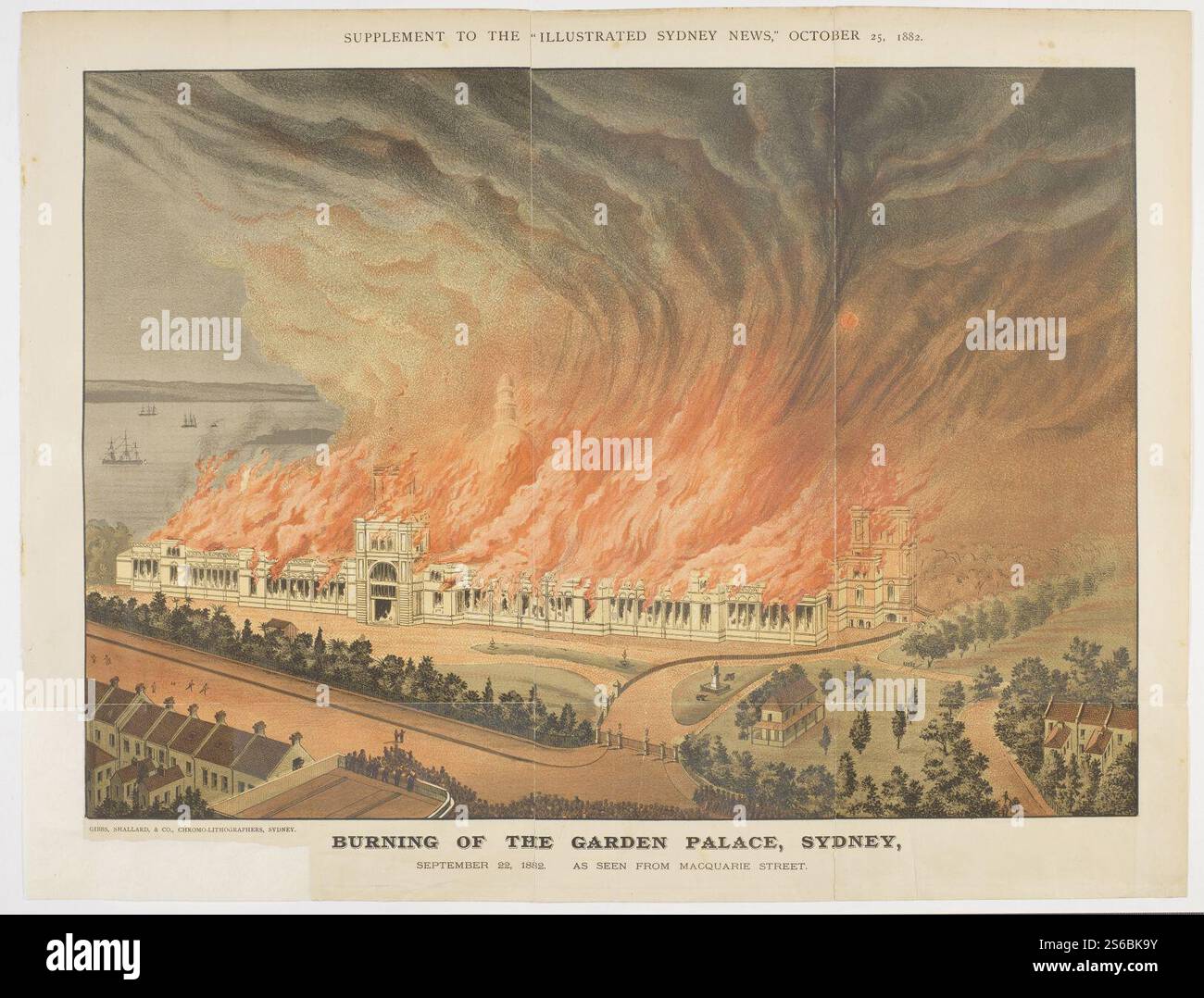 Garden palace fire Stock Photo - Alamy