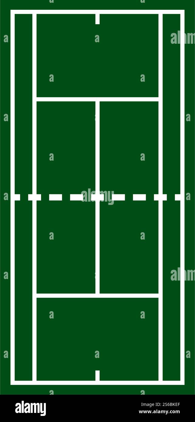Tennis Field Mark Icon. Flat Color Design. Vector Illustration Stock ...