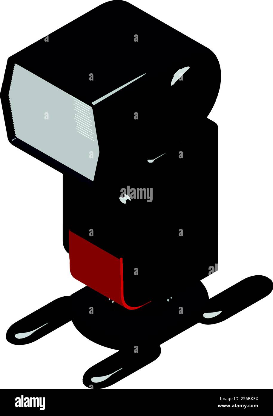 Camera flasher icon. Isometric of camera flasher vector icon for web design isolated on white ...