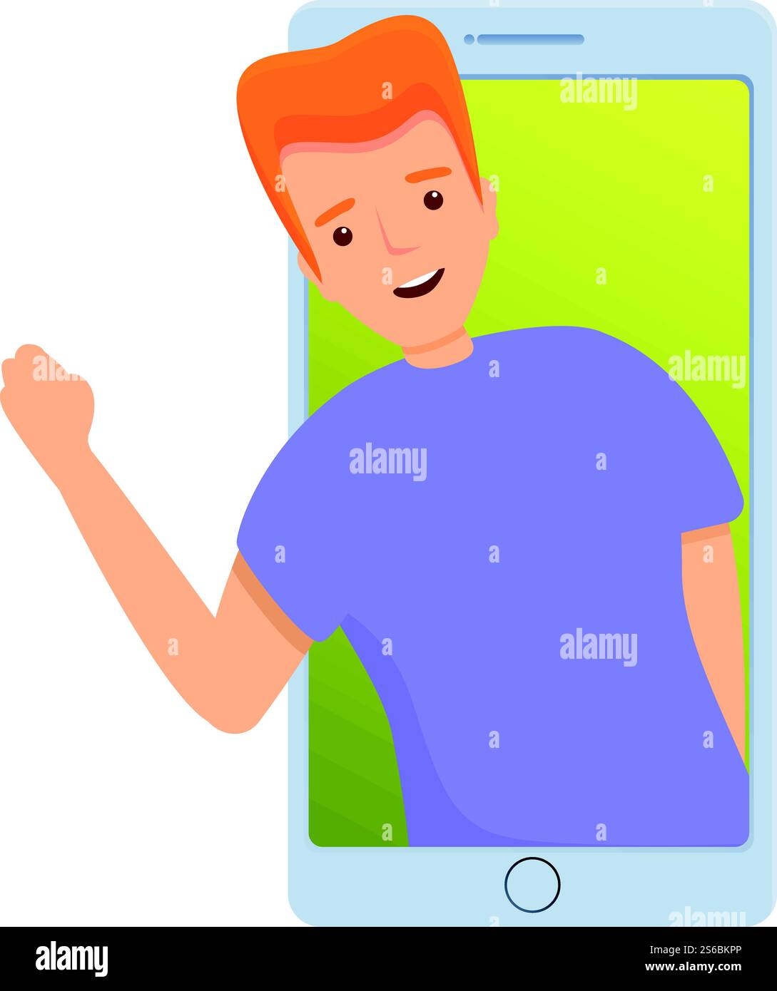 Say hi video call icon. Cartoon of say hi video call vector icon for ...