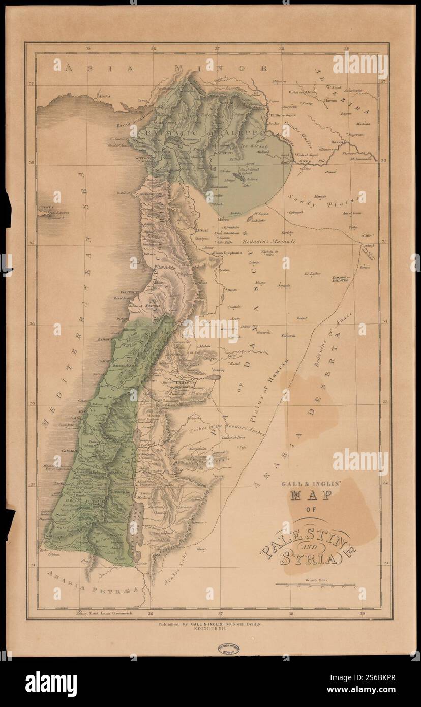 Gall & Inglis' map of Syria Antiqua et Palæstina Stock Photo - Alamy