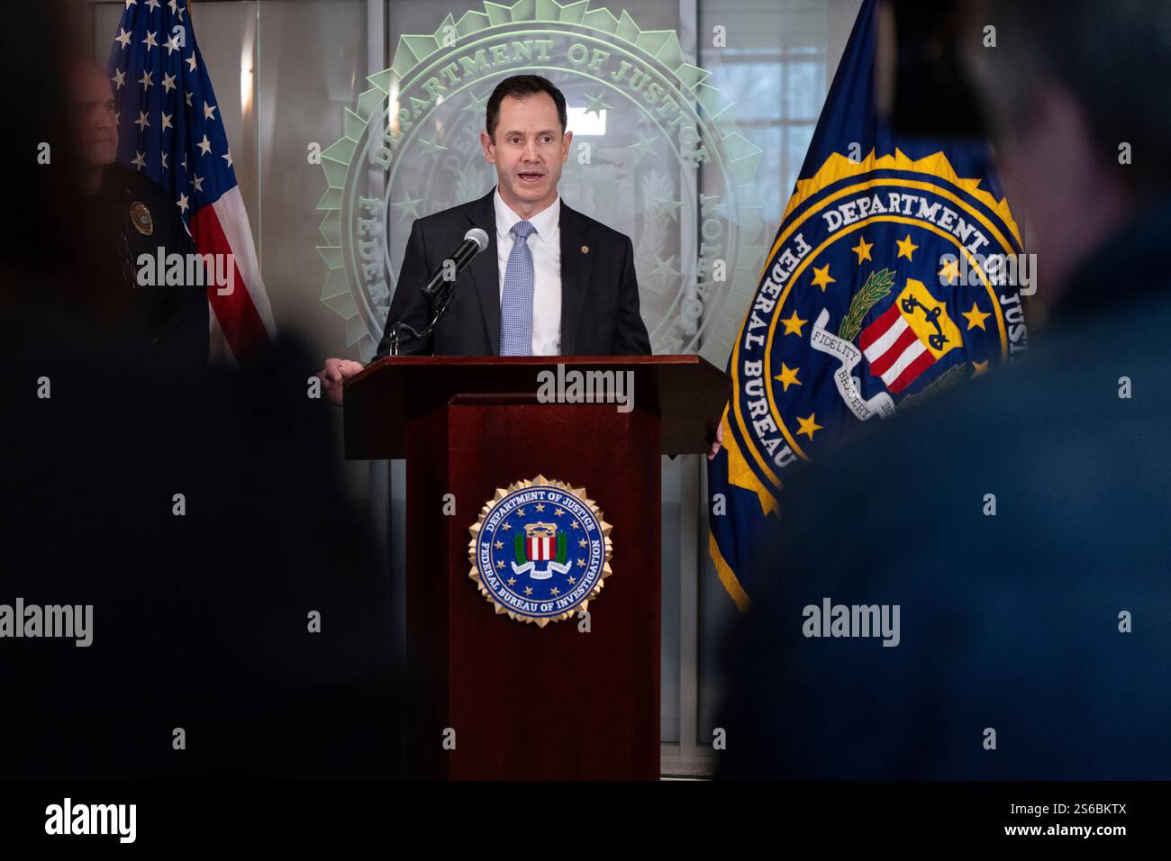Special Agent in Charge Doug Olson, Portland field office, speaks ...