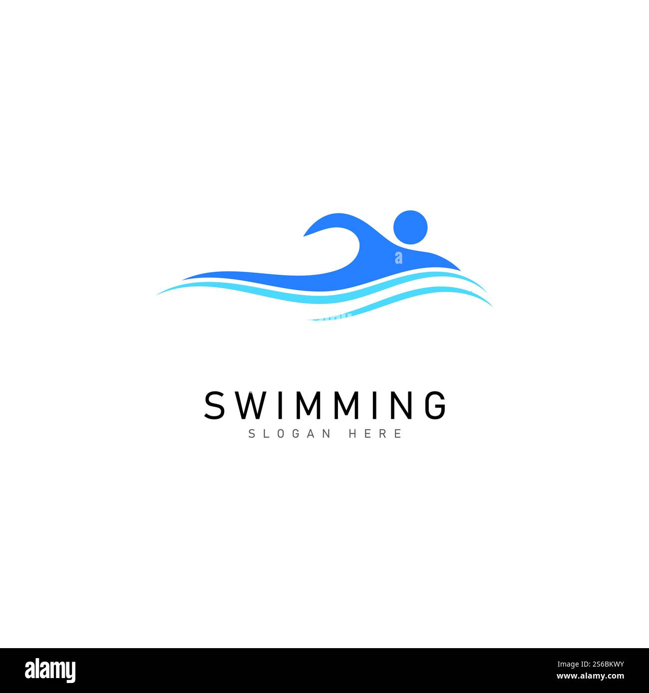 swimming logo vector illustration design template Stock Vector Image ...