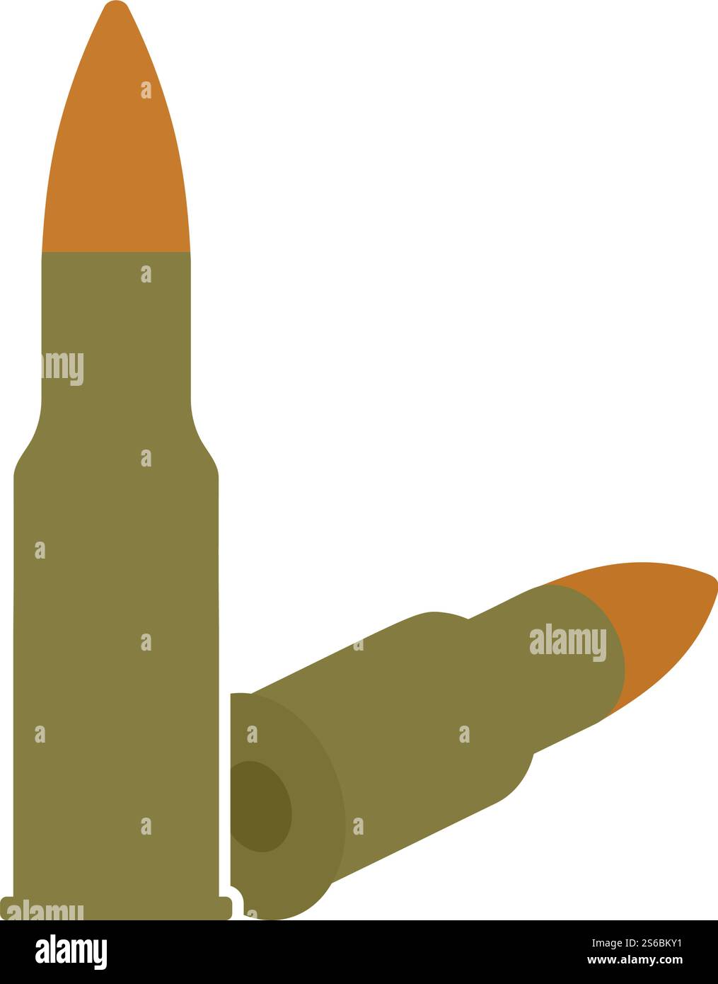 Rifle Ammo Icon. Flat Color Design. Vector Illustration Stock Vector ...