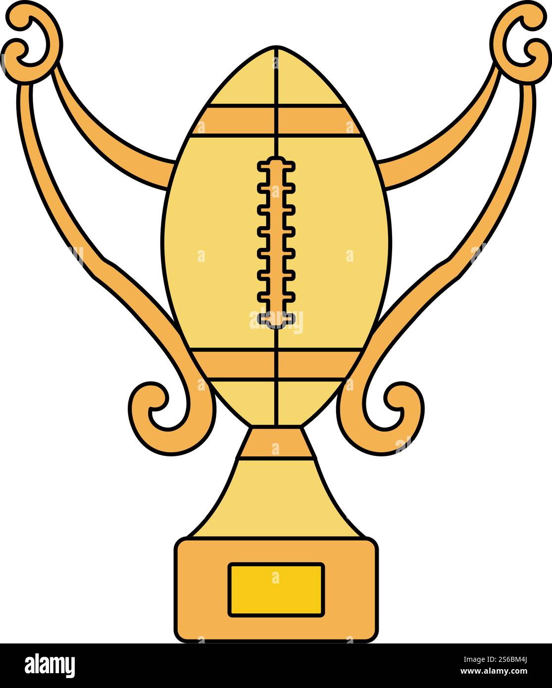 American Football Trophy Cup Icon. Editable Outline With Color Fill ...