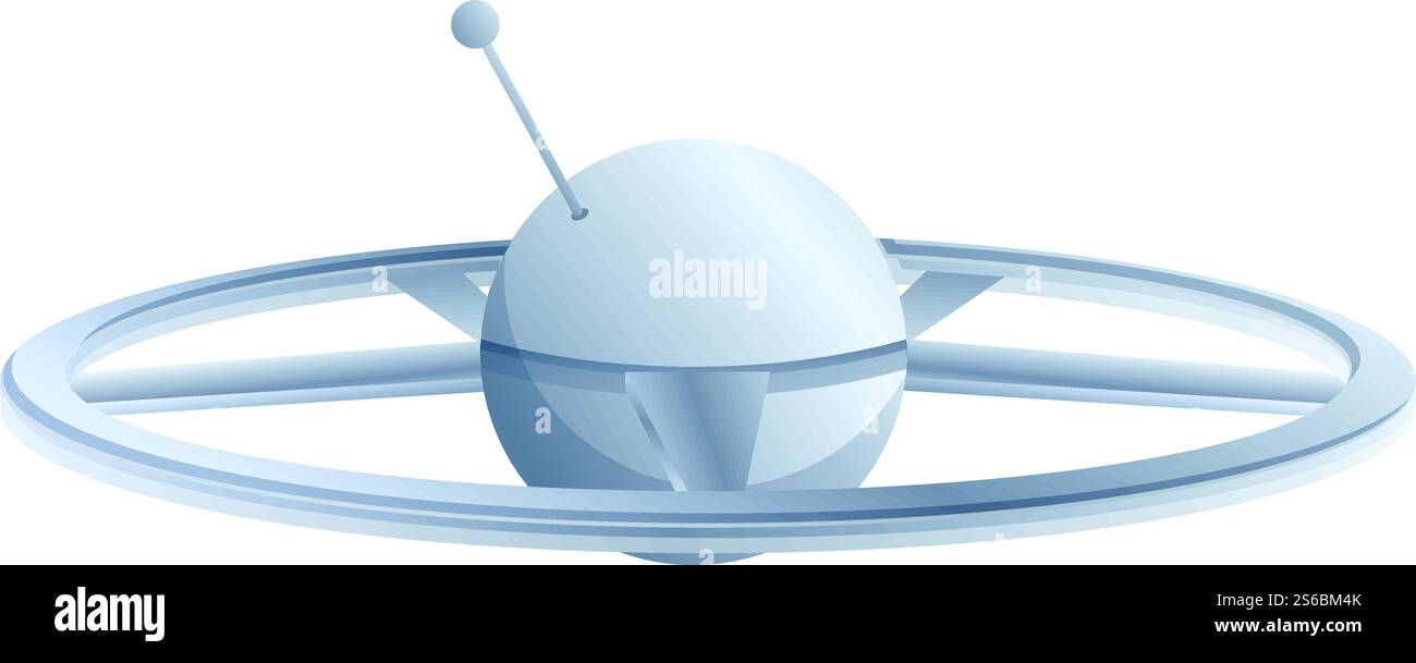 Solar space station icon. Cartoon of solar space station vector icon ...