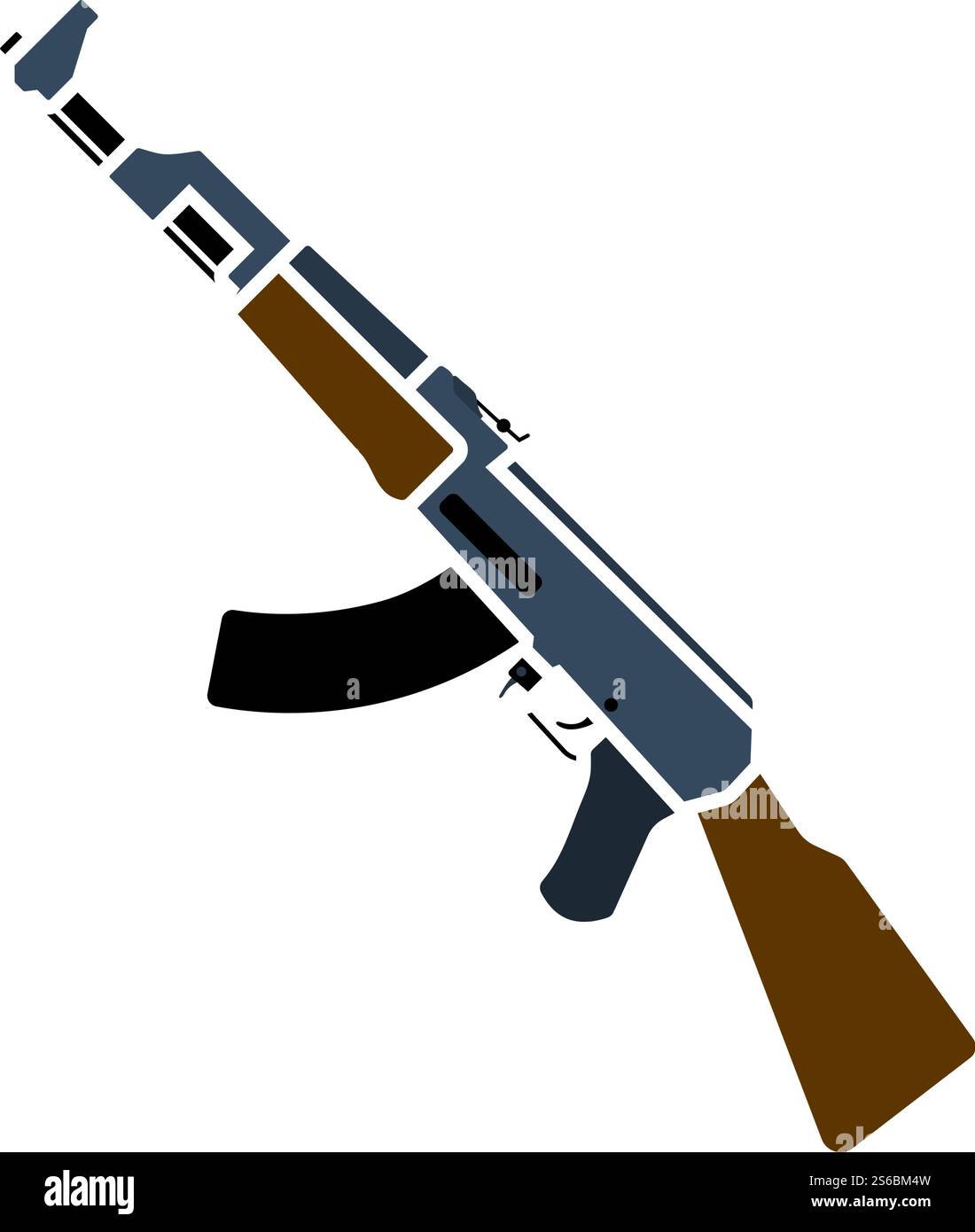 Russian Weapon Rifle Icon. Flat Color Design. Vector Illustration Stock ...
