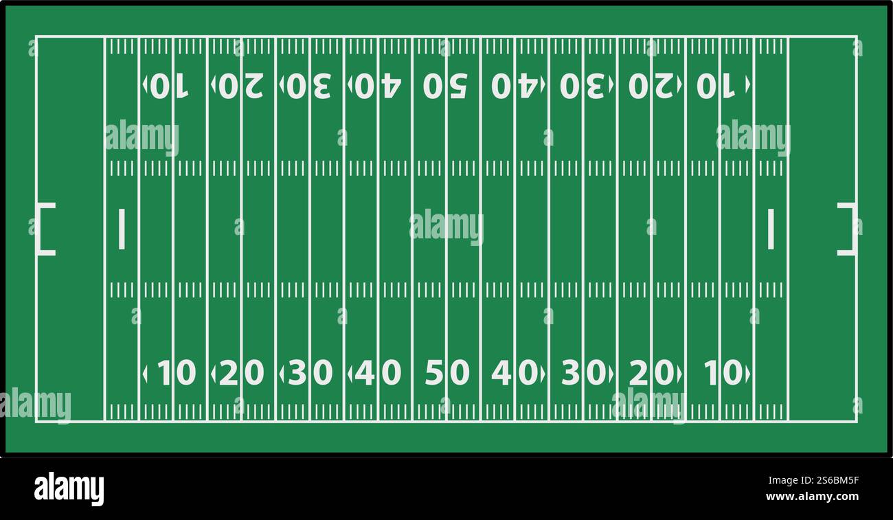 American Football Field Mark Icon. Editable Outline With Color Fill ...