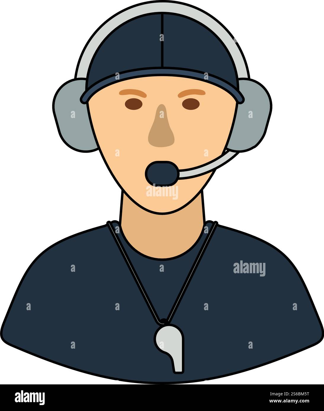 American Football Coach Icon. Editable Outline With Color Fill Design ...