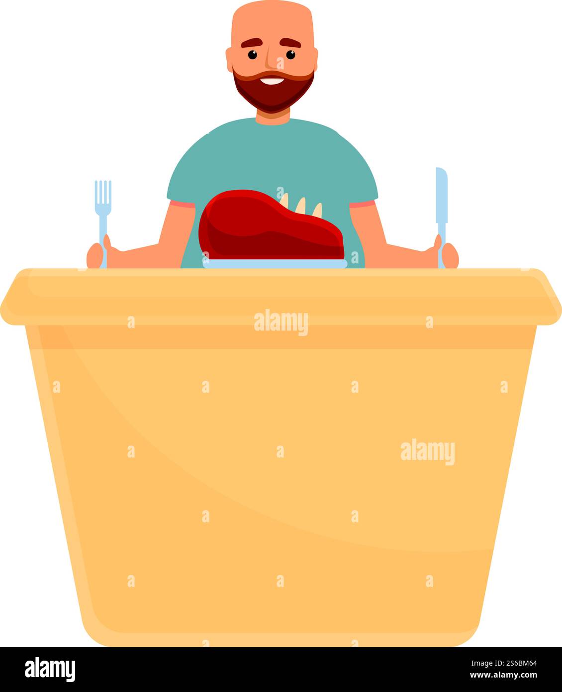 Gluttony fresh meat icon. Cartoon of gluttony fresh meat vector icon ...