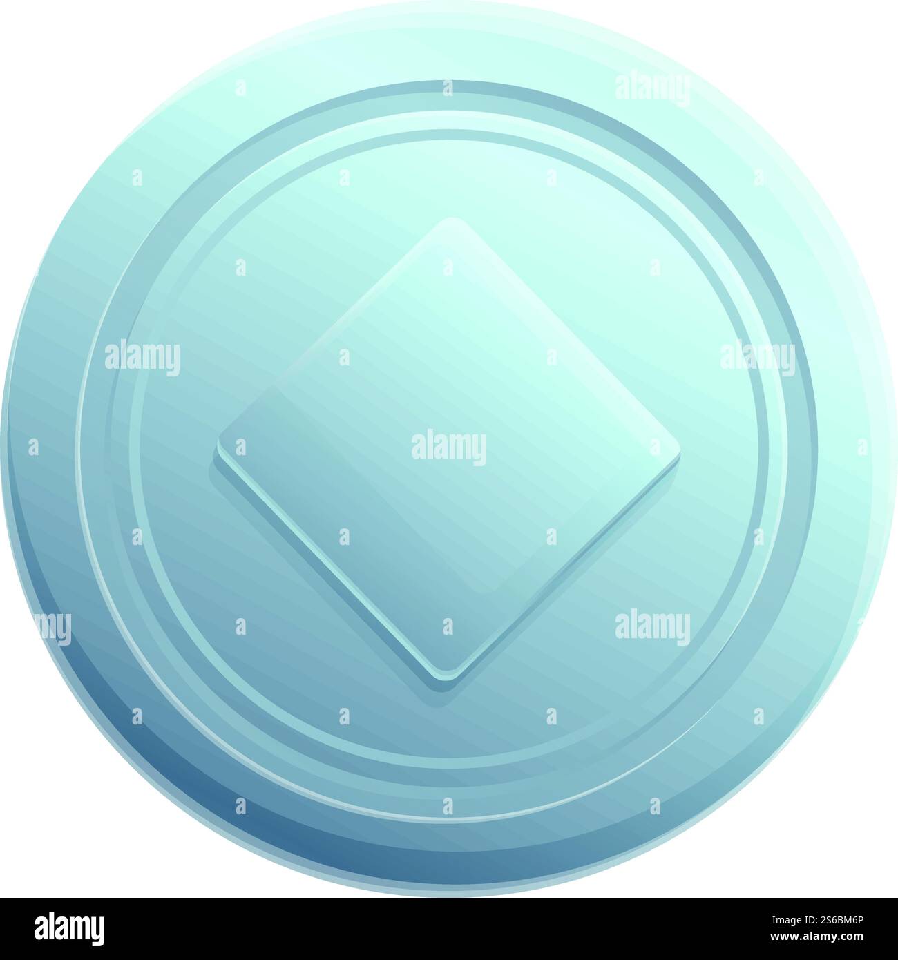 Money silver token icon. Cartoon of money silver token vector icon for ... Money silver token icon. Cartoon of money silver token vector icon for ...