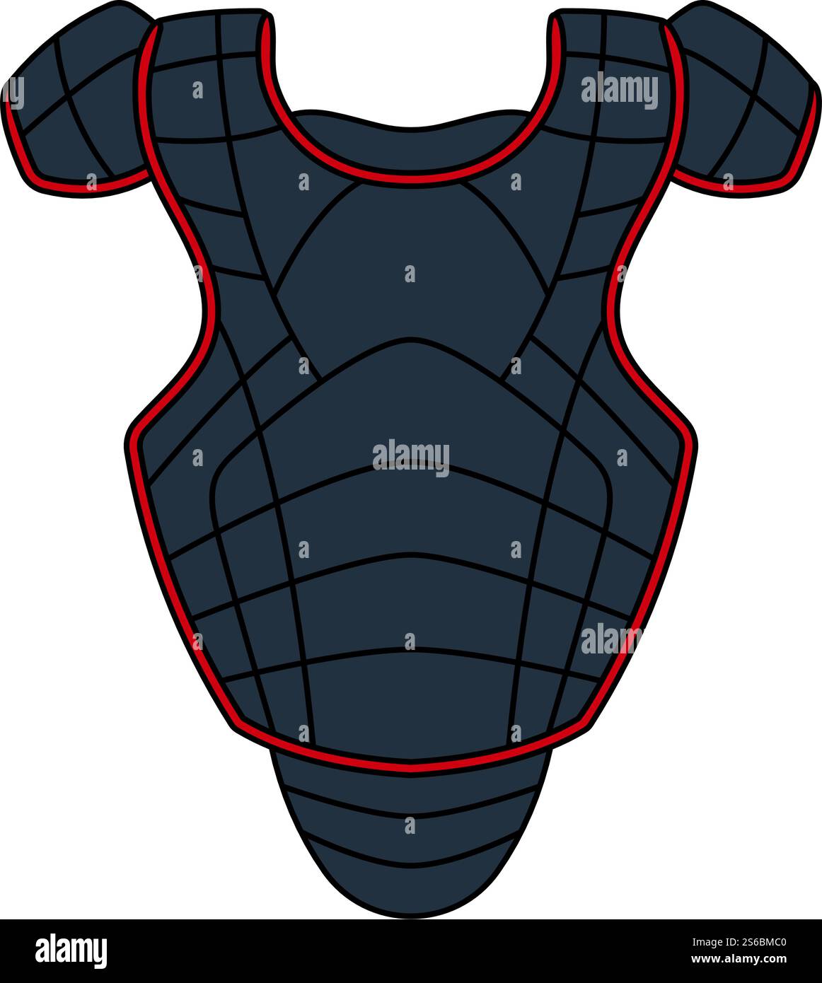 Baseball Chest Protector Icon. Editable Outline With Color Fill Design ...