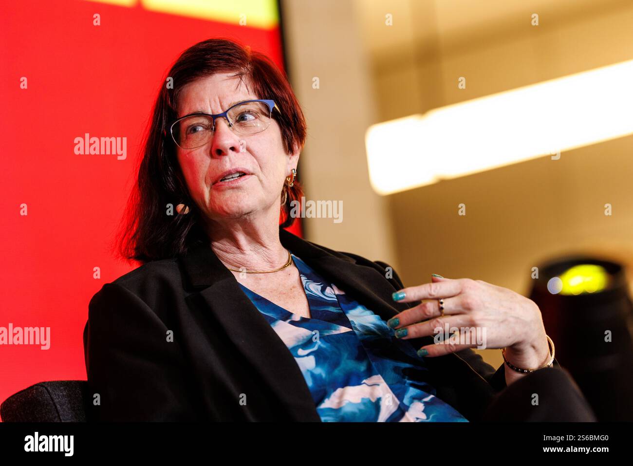 Munich, Germany. 16th Jan, 2025. Mitchell Baker, Mozilla, will be speaking on stage at the ...