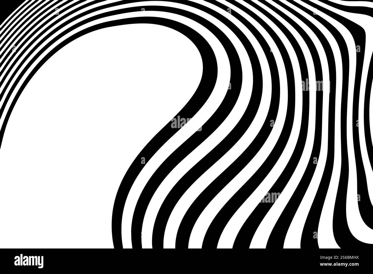 Wave black thin lines vertical curve pattern vector abstract background ...