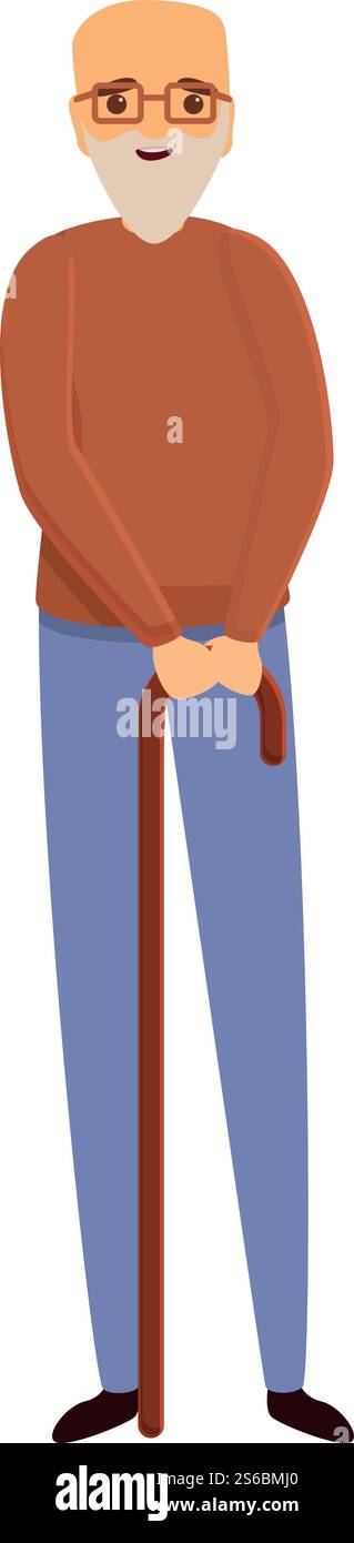 Smiling nursing home patient icon. Cartoon of smiling nursing home ...