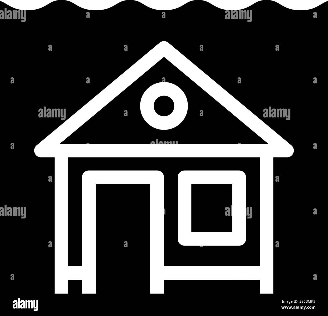 sea level rise glyph icon vector. sea level rise sign. isolated contour ...