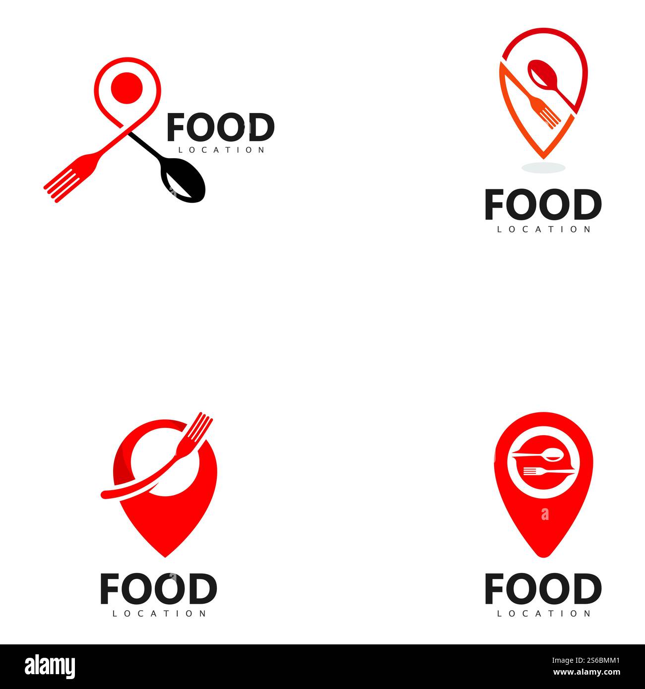 Food Location Logo Design Template Stock Vector Image & Art - Alamy
