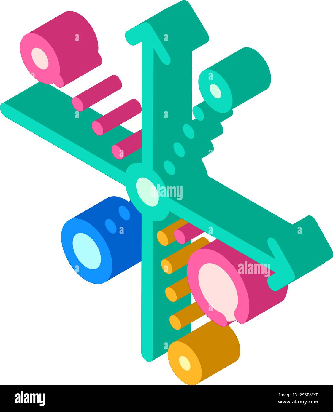 scatter chart isometric icon vector. scatter chart sign. isolated ...