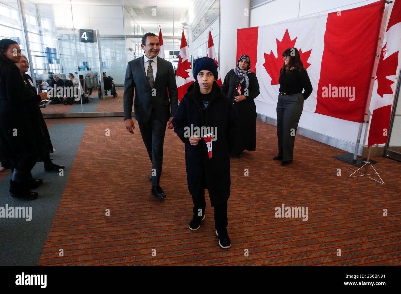 Winnipeg, Canada. 16th Jan, 2025. Manitoba Premier Wab Kinew and his ...