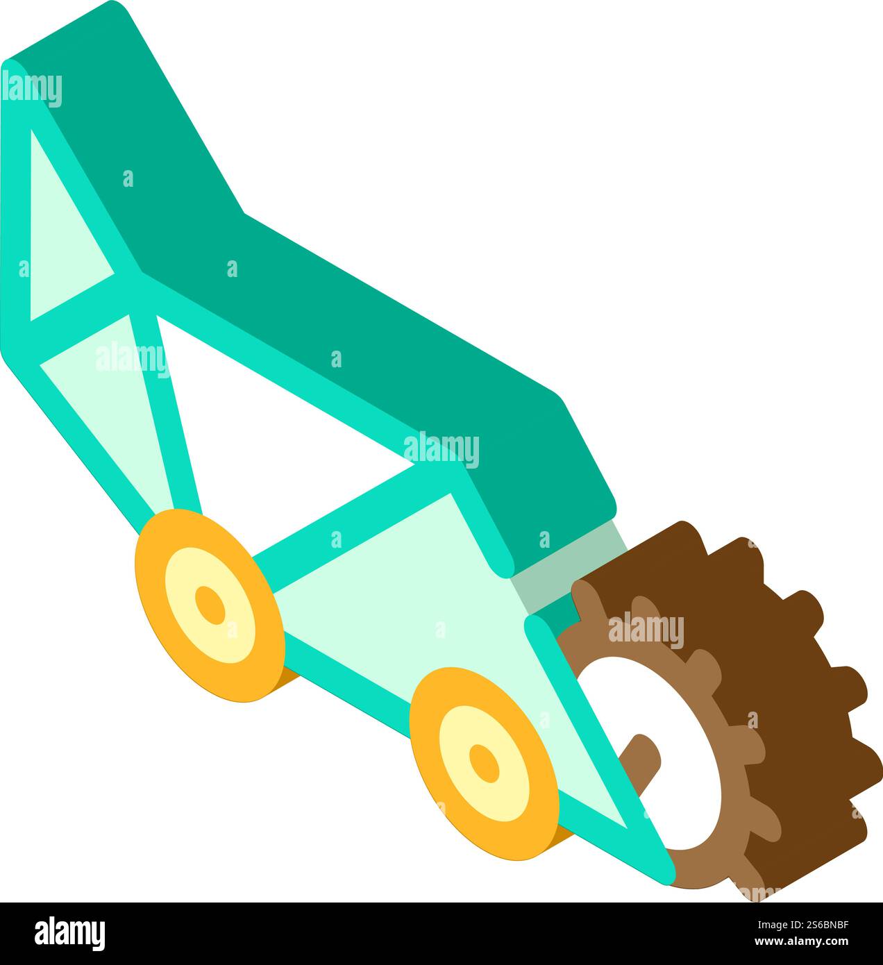 lawn mower isometric icon vector. lawn mower sign. isolated symbol ...