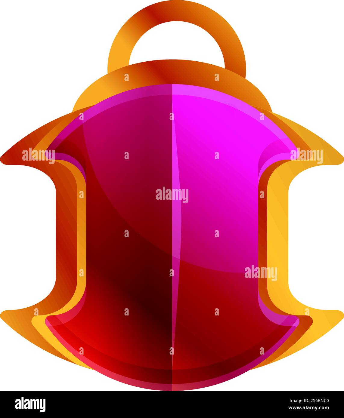 Gold ruby amulet icon. Cartoon of gold ruby amulet vector icon for web ...