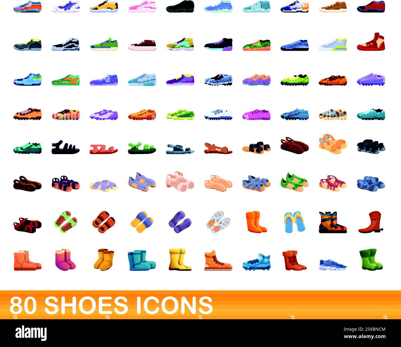 Boots cartoon collection heel Stock Vector Images - Alamy