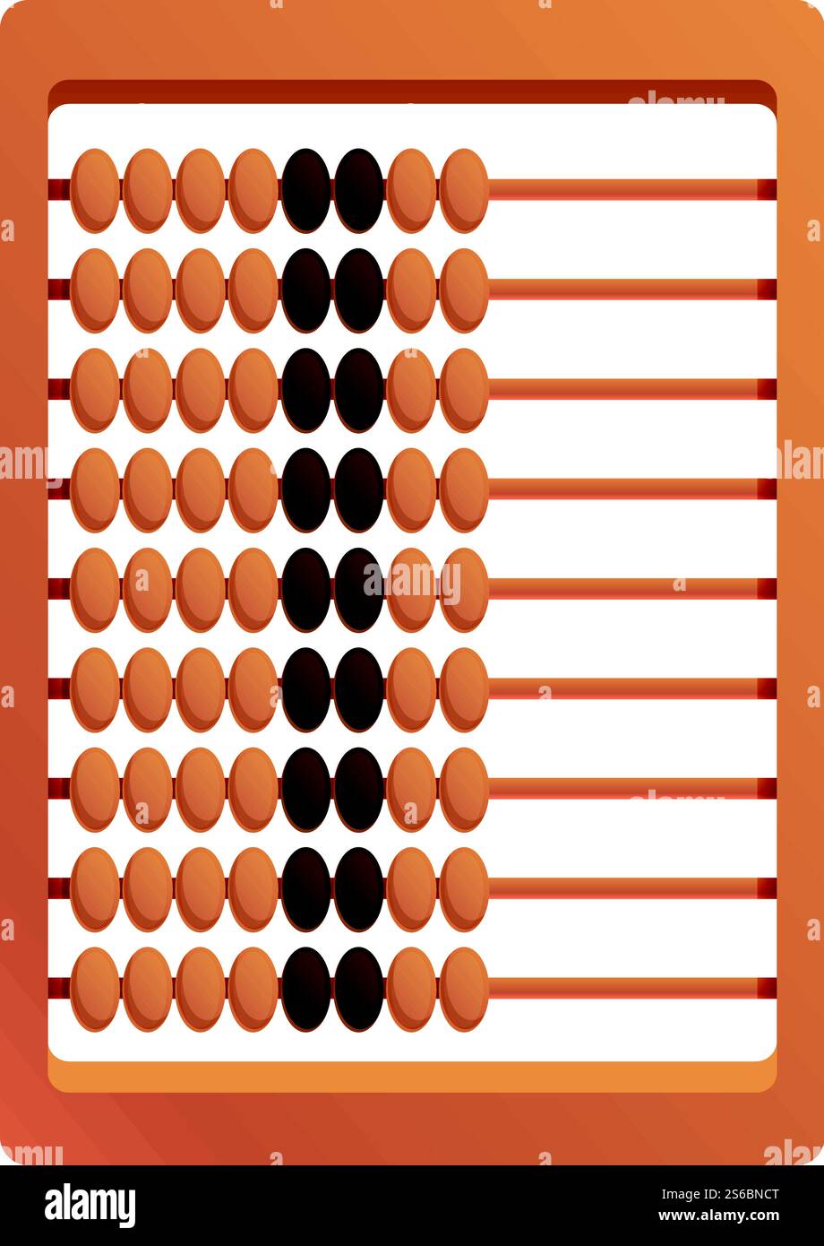 Math abacus icon. Cartoon of math abacus vector icon for web design ...