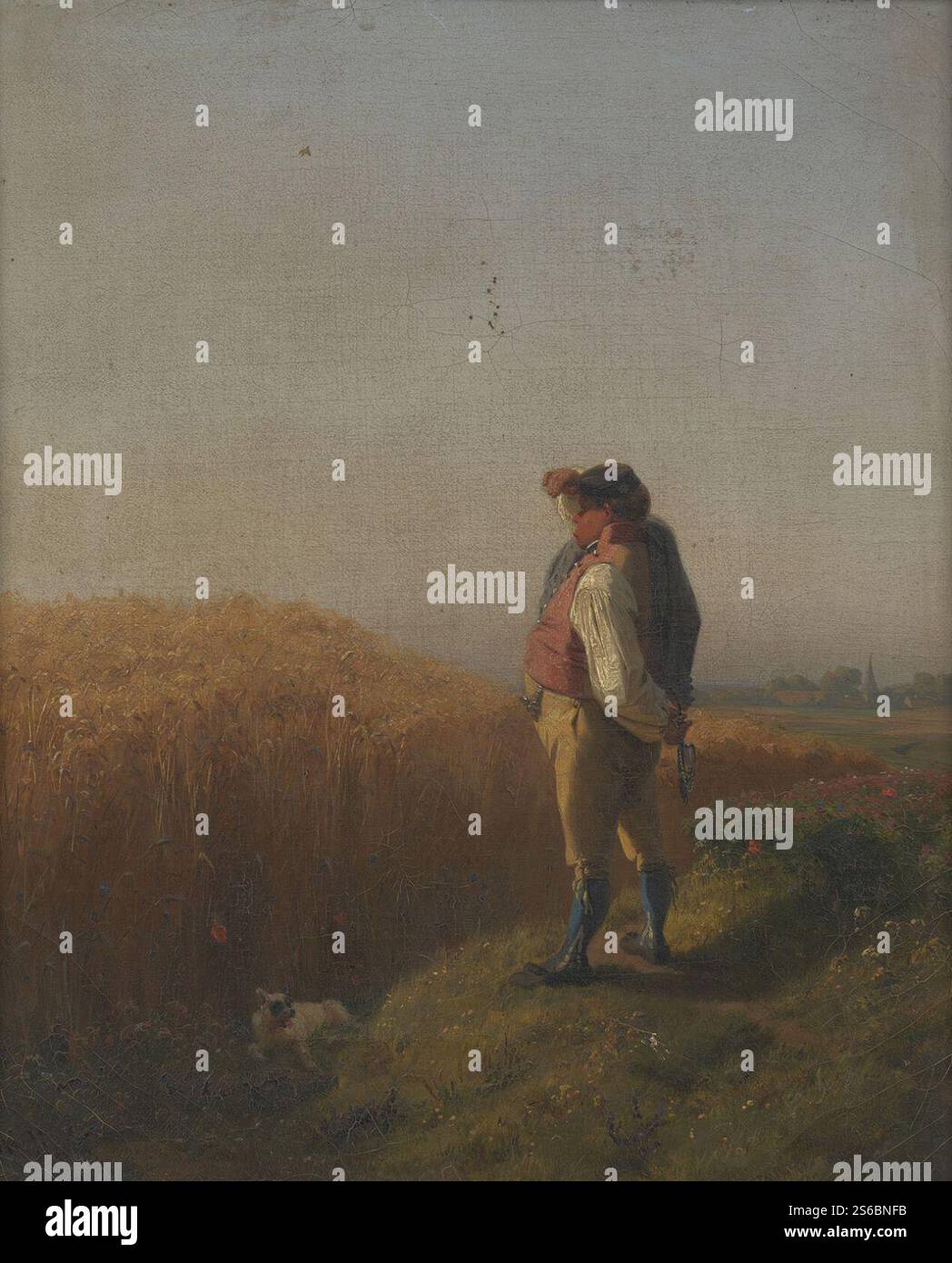 Friedrich Wilhelm Pfeiffer (1822-91) - A German Farmer in his Cornfield ...