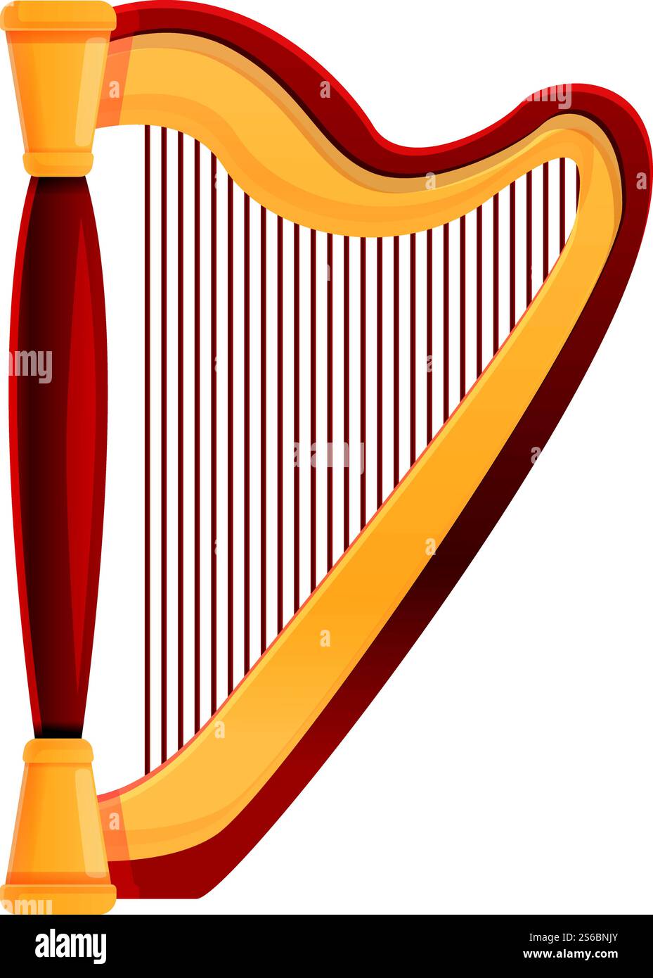 String harp icon. Cartoon of string harp vector icon for web design ...