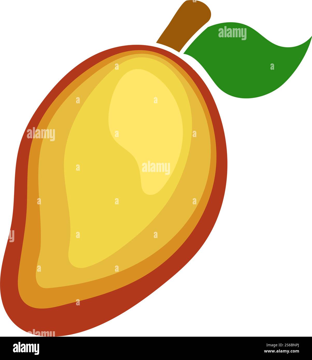 Icon Of Mango In Ui Colors. Flat Color Design. Vector Illustration ...