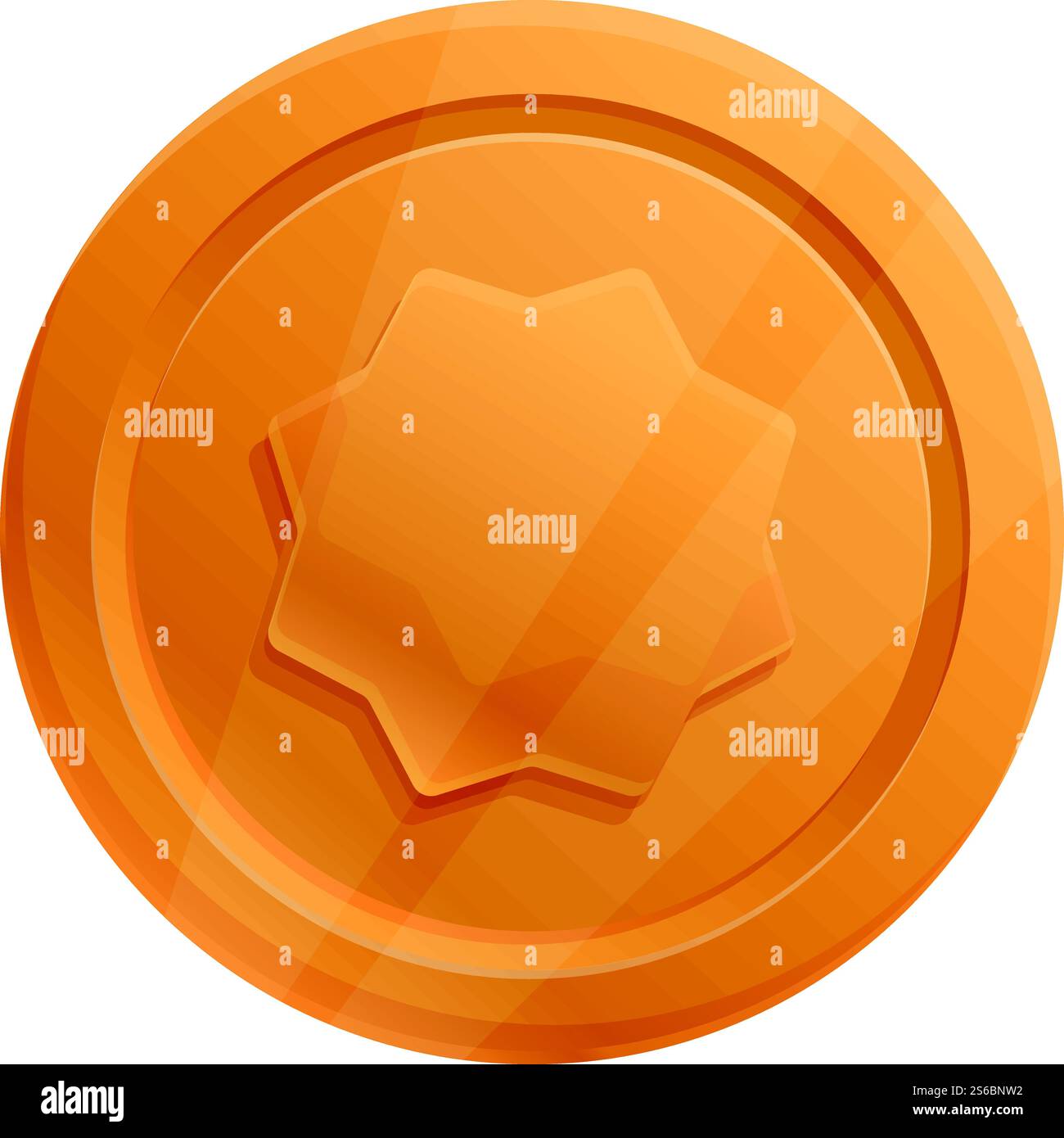 Bronze token icon. Cartoon of bronze token vector icon for web design ...