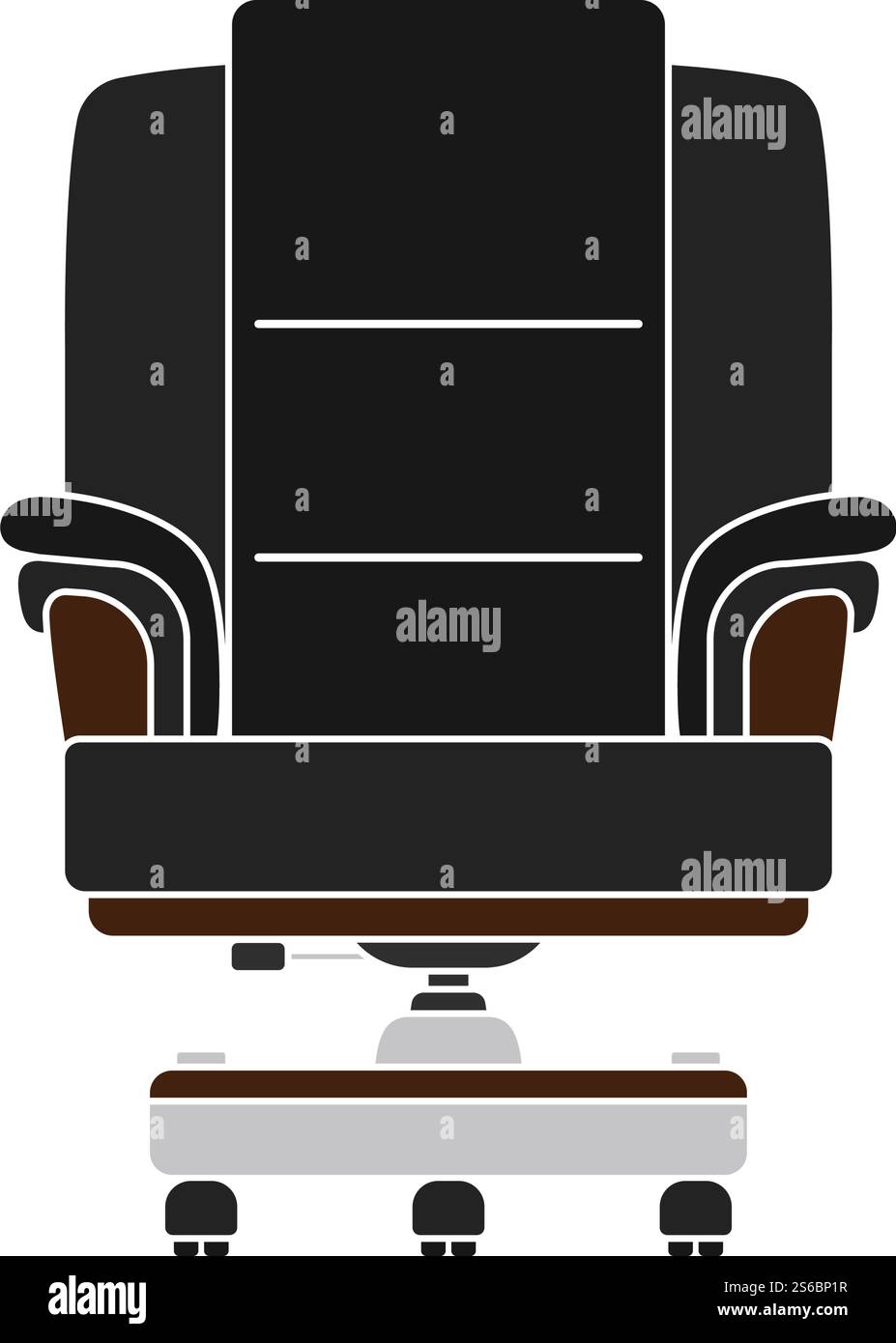 Boss Armchair Icon. Flat Color Design. Vector Illustration Stock Vector ...
