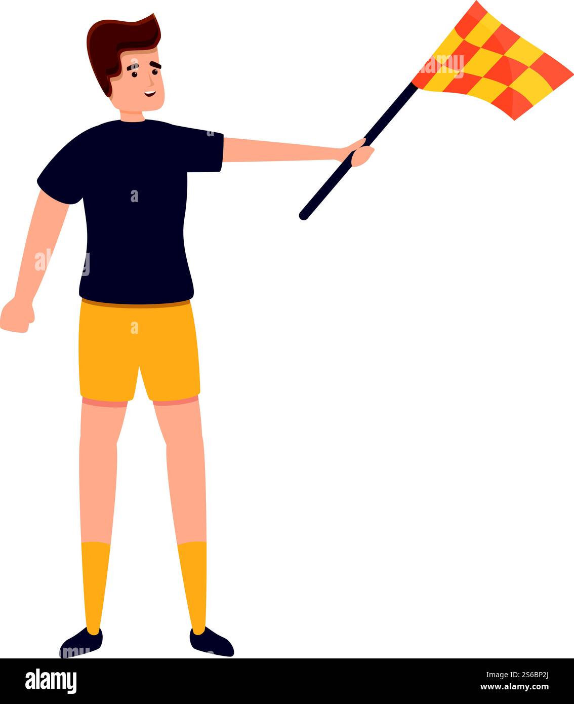 Corner flag referee icon. Cartoon of corner flag referee vector icon ...