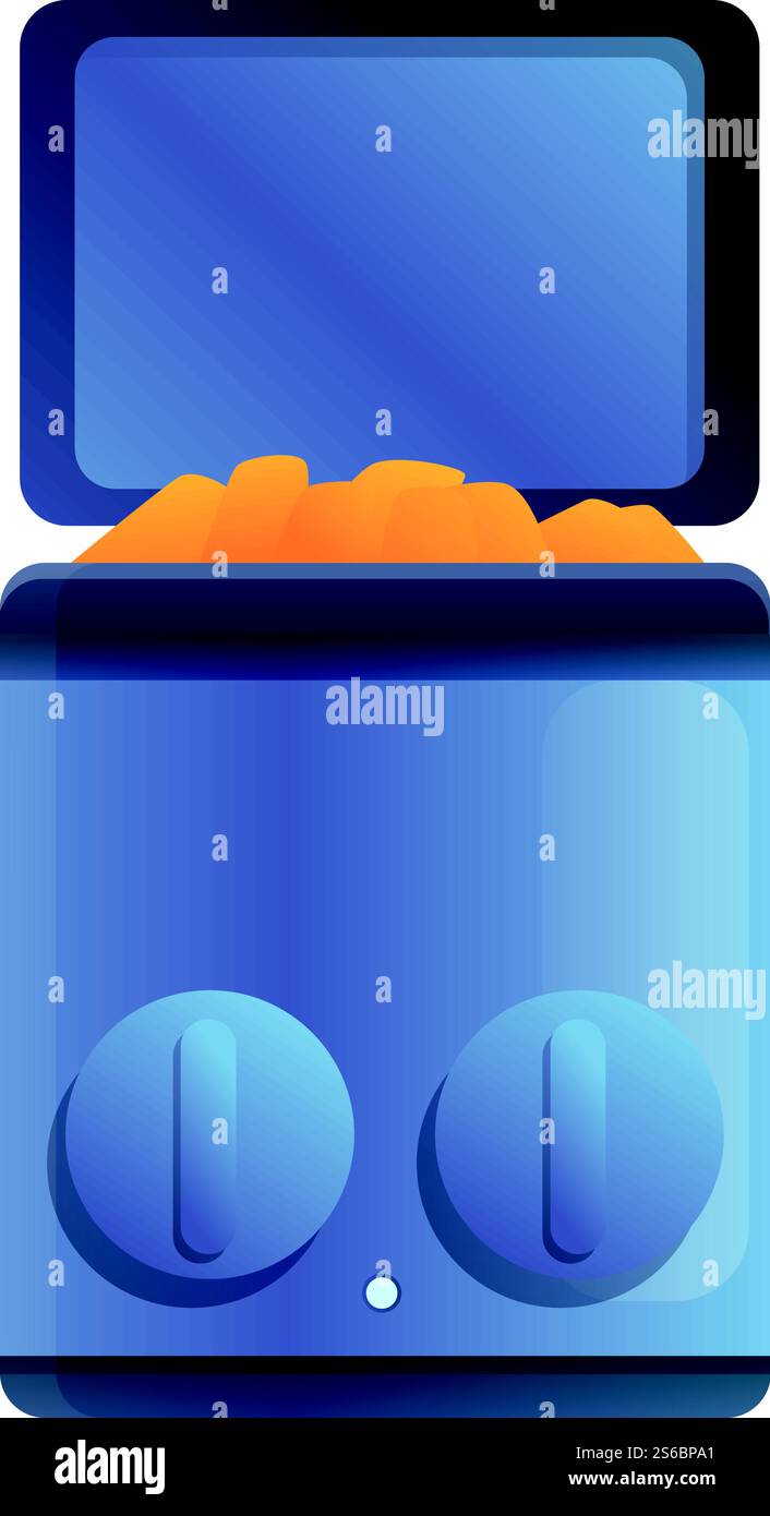 Modern deep fryer icon. Cartoon of modern deep fryer vector icon for ...
