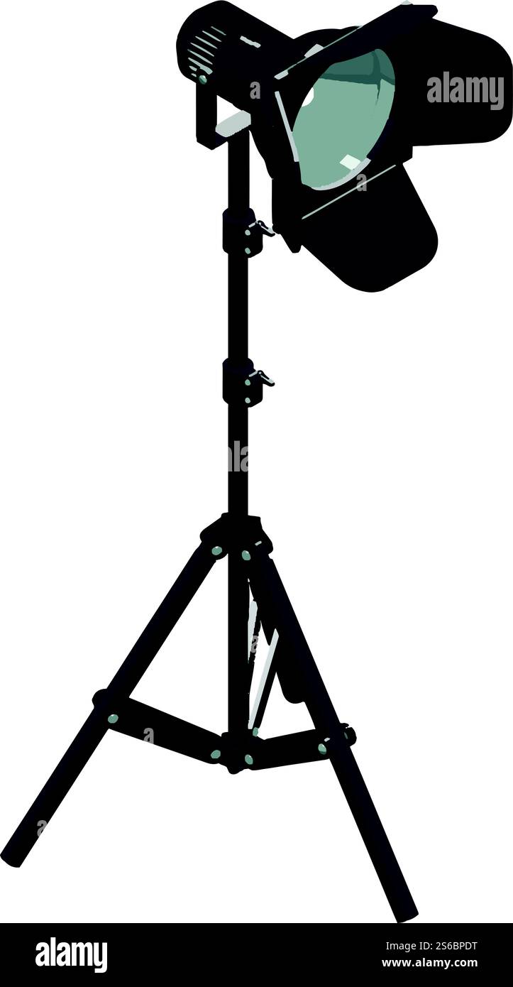 Studio spot light icon. Isometric of studio spot light vector icon for ...