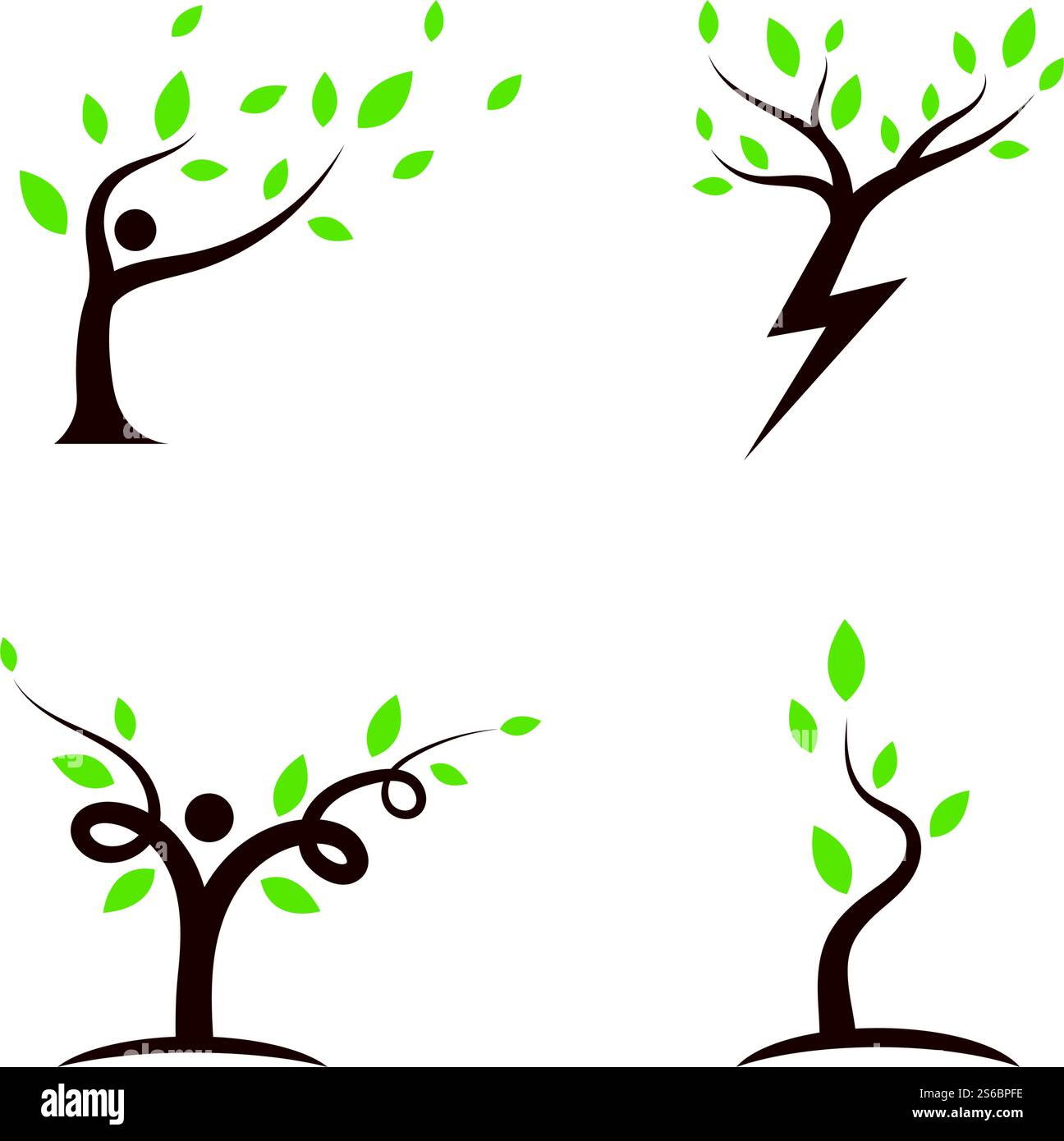 Tree nature care green life logo vector illustration Stock Vector Image ...