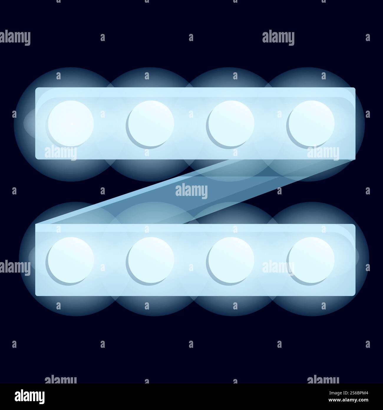Bright led strip lights icon. Cartoon of bright led strip lights vector ...