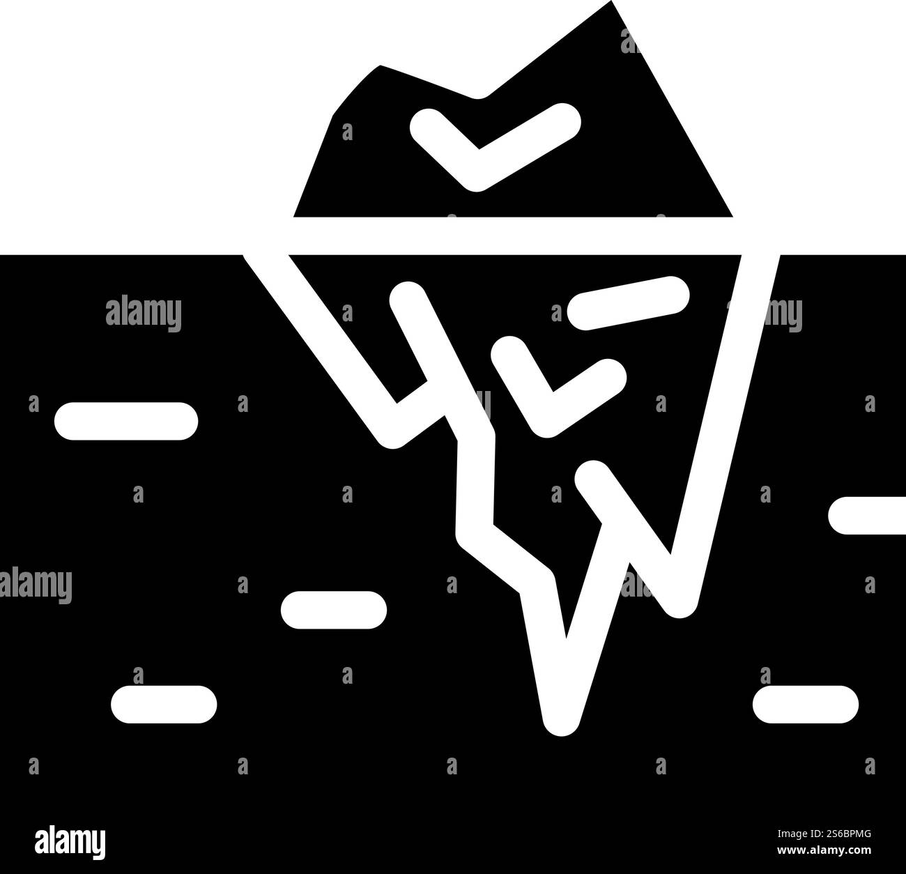 iceberg melting glyph icon vector. iceberg melting sign. isolated ...